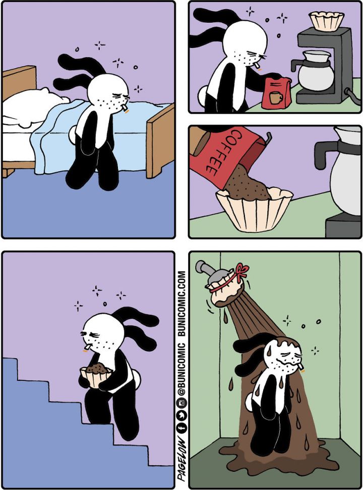 25 bandes-dessinées très mignonnes de Buni, le petit lapin malchanceux ...