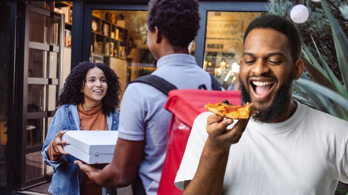 La terrible technique d'un livreur pour manger la pizza de ses clients sans laisser de traces ...