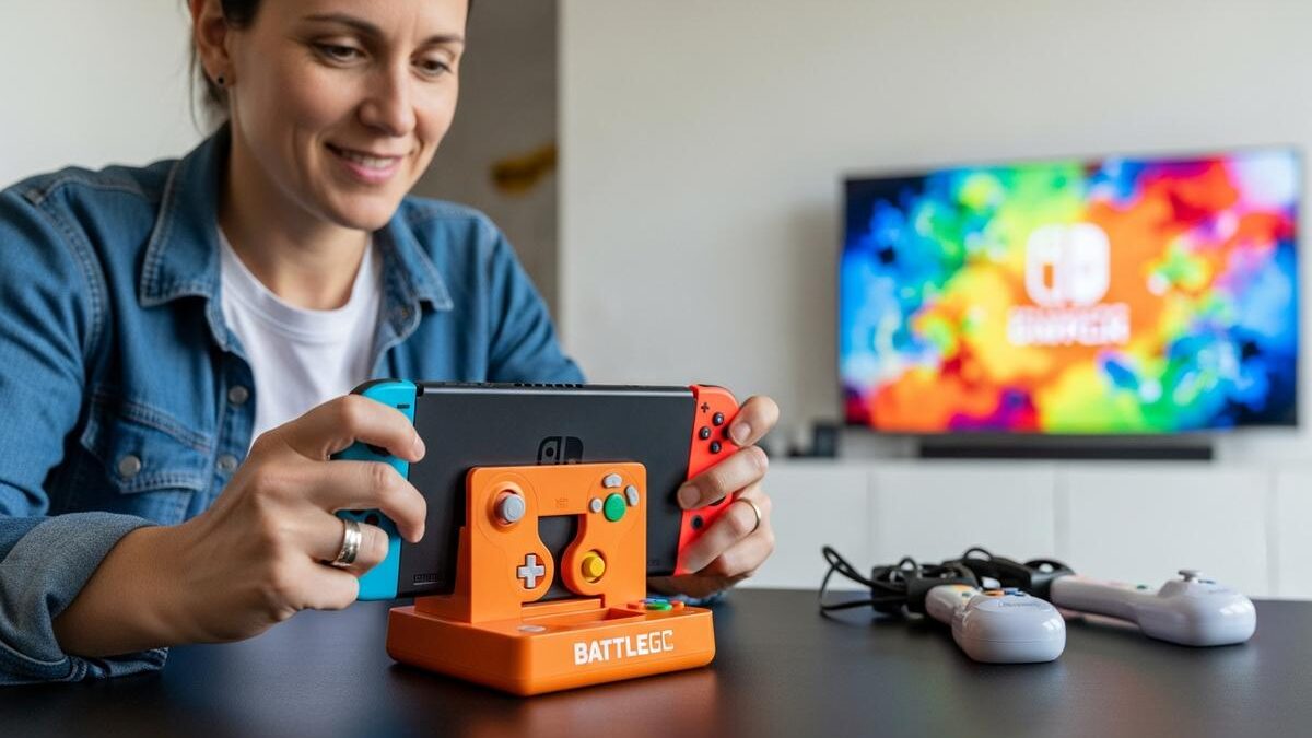 Switch 2: le Battle Dock transforme le dock en GameCube au look rétro